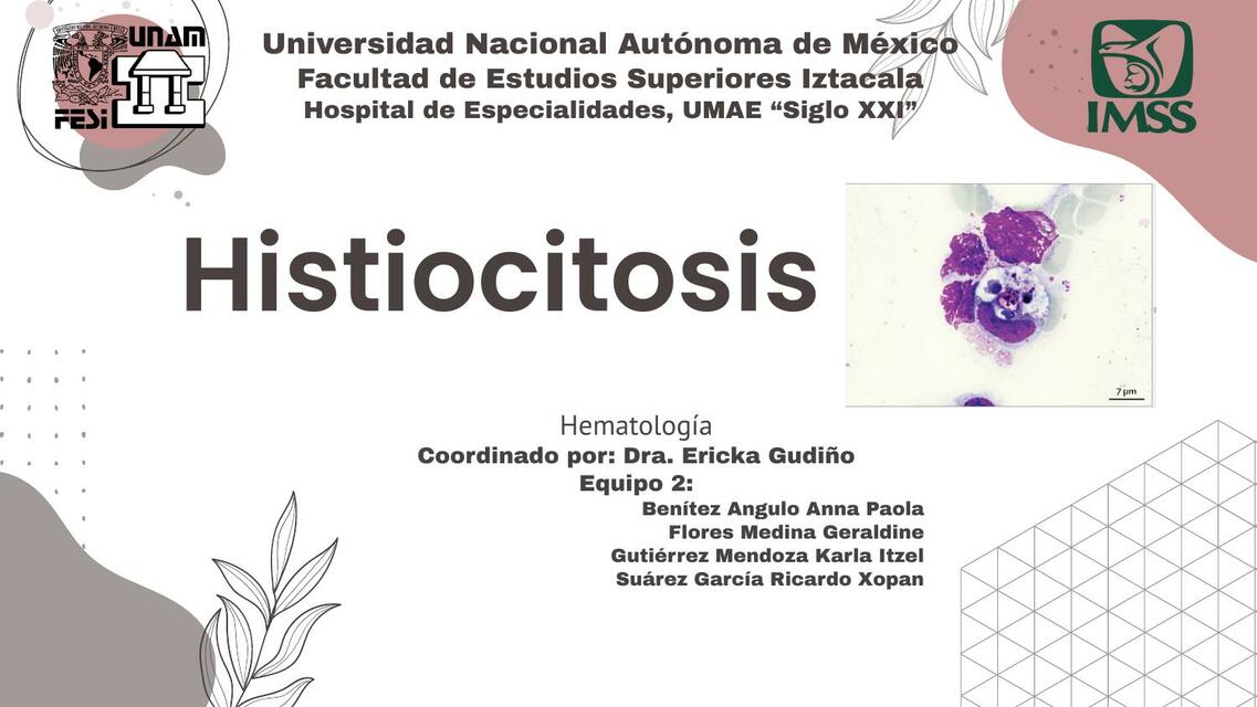 Histiocitosis | Angélica Mena | uDocz