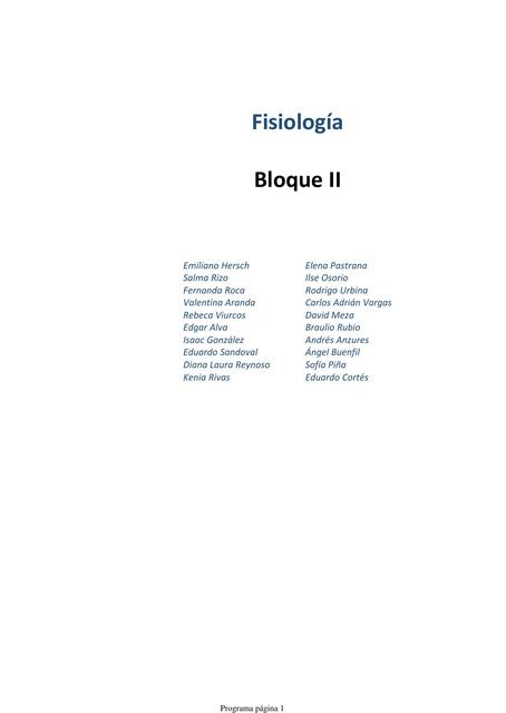 Resumen segundo bloque fisiología | IOVANNY CRUZ OJEDA | uDocz