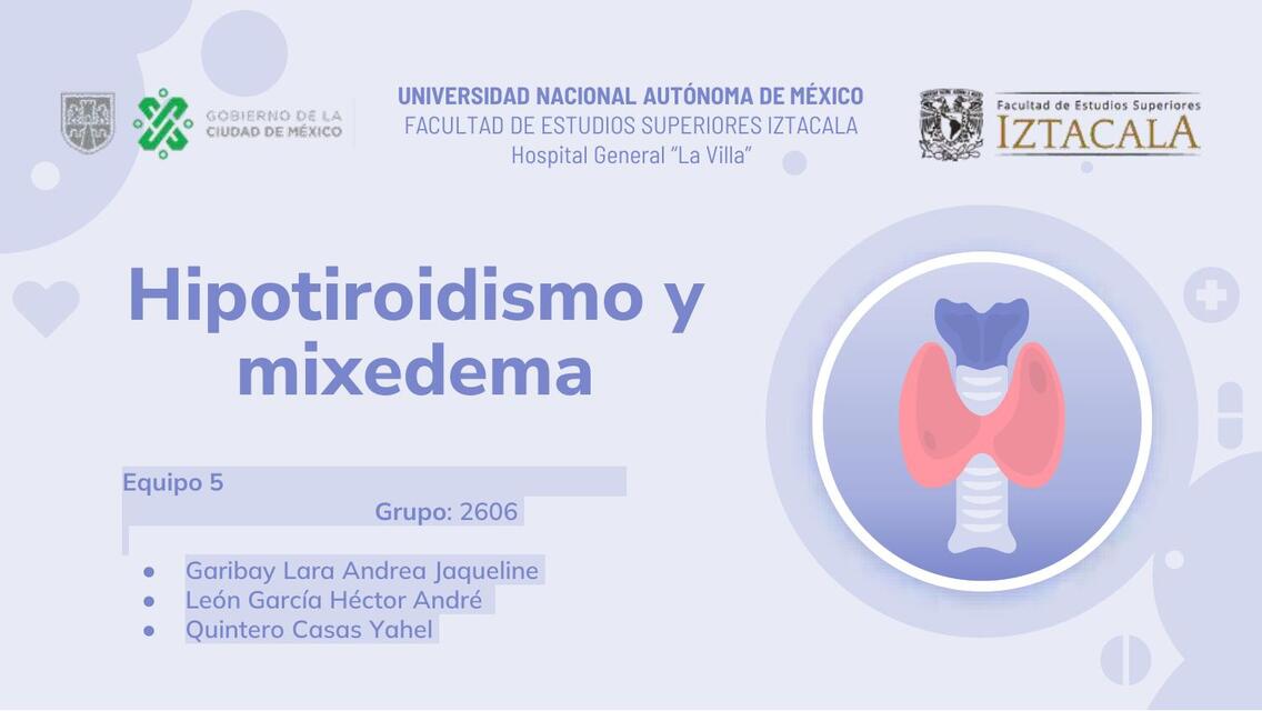 Hipotiroidismo y mixedema | Angélica Mena | uDocz