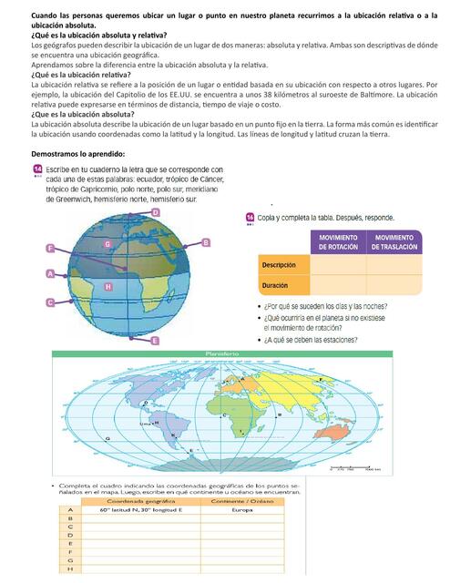 Ubicación Absoluta y Relativa | FERNANDO DELGADO PEREZ | uDocz