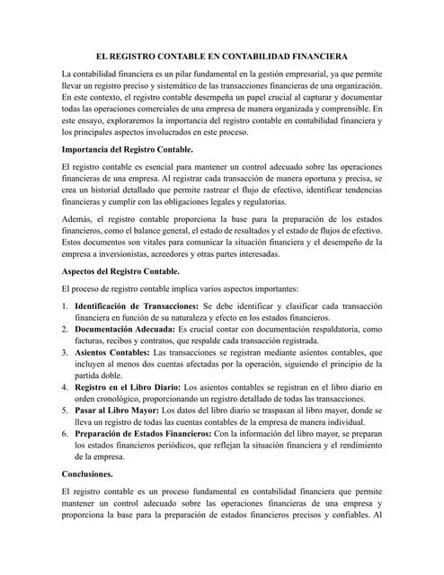 El Registro Contable en Contabilidad Financiera | Karla Y. Simental | uDocz