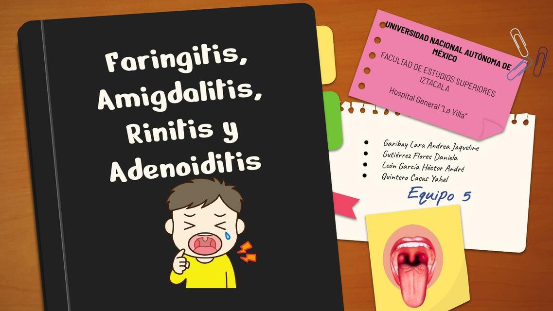 Faringitis, Amigdalitis, Rinitis y Adenoiditis | Angélica Mena | uDocz