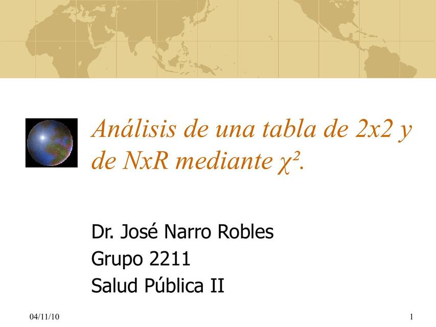 Análisis tabla 2x2 en epidemiologia | IOVANNY CRUZ OJEDA | uDocz