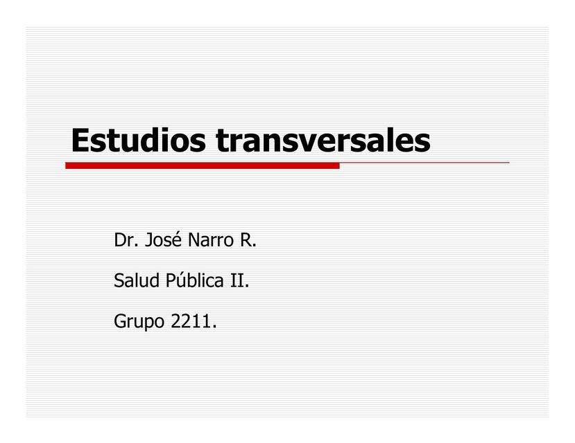 Flashcards de Estudios tranversales en epidemiologia | Por IOVANNY CRUZ OJEDA | uDocz