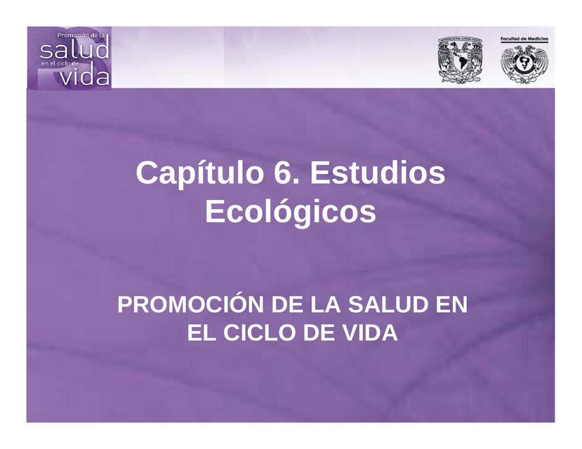 Estudios Ecológicos en epidemiología | IOVANNY CRUZ OJEDA | uDocz