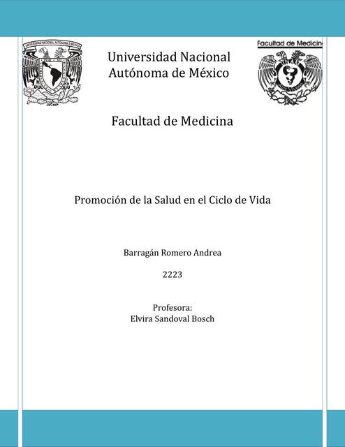 Promoción de la Salud en el Ciclo de vida | IOVANNY CRUZ OJEDA | uDocz