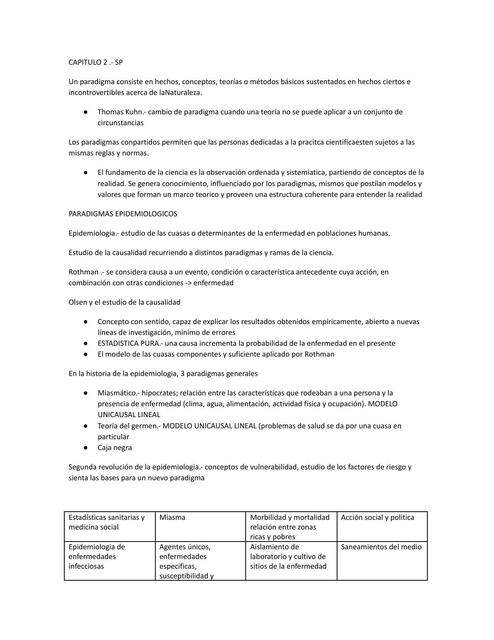 Paradigmas epidemiológicos resumen | IOVANNY CRUZ OJEDA | uDocz