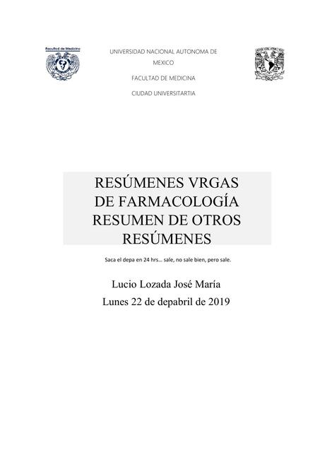 Resumen tercer bloque farmacología | IOVANNY CRUZ OJEDA | uDocz