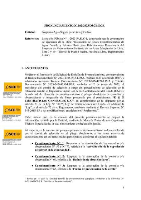 Pronunciamiento | David Valerio Laureano | uDocz