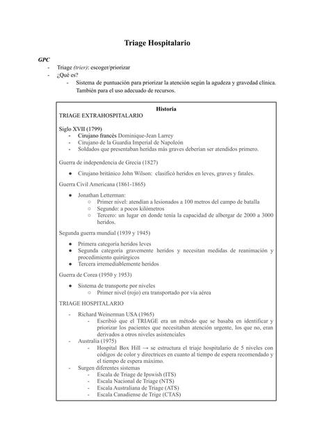 Triage Hospitalario | Angélica Mena | uDocz