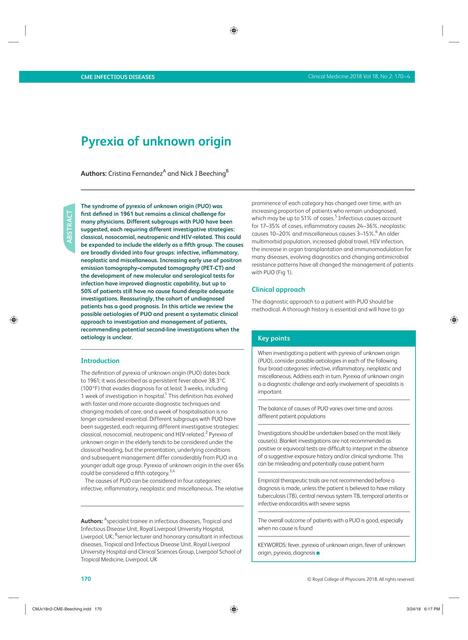 Pyrexia of unknown origin | Jessy González | uDocz