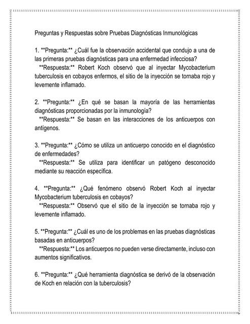 Preguntas y Respuestas sobre Pruebas Diagnósticas Inmunológicas ... Preguntas y Respuestas sobre Pruebas Diagnósticas Inmunológicas ...