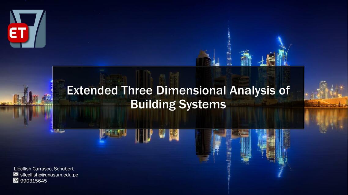 Extended Three Dimensonal Analysis of Builgind Systems | GARY CARLOS ...