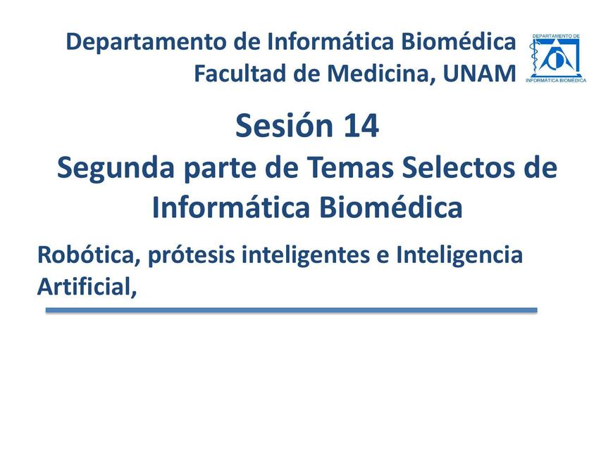 Robótica, prótesis inteligentes e Inteligencia Artificial en medicina ...