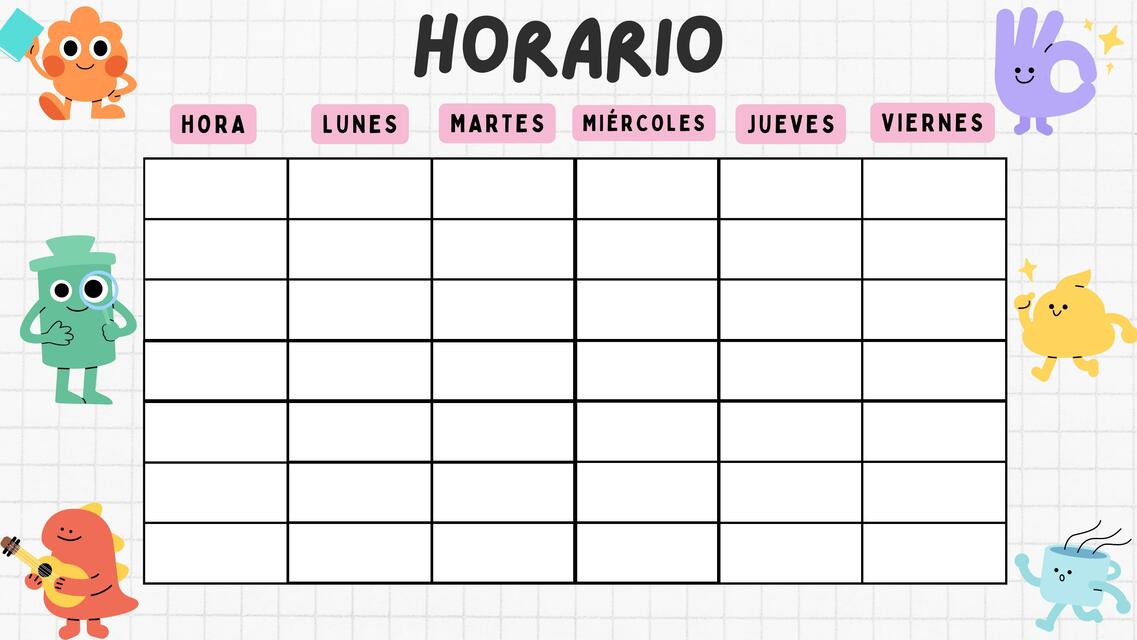 horario infantil | Educación Especial | uDocz