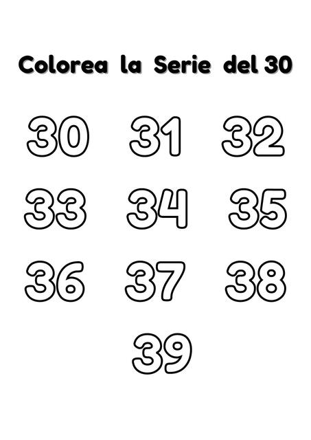 Colorea la serie del 30 | Educación Especial | uDocz