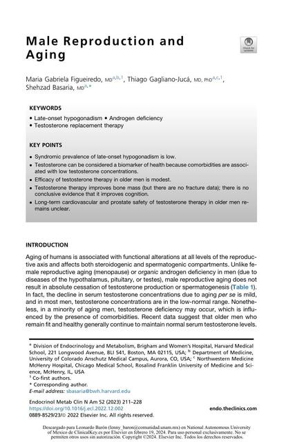 Articulo-Male Reproduction and Aging | Sharon Velazquez.A | uDocz