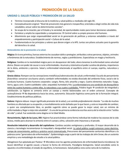 resumen primer bloque promoción a la salud | IOVANNY CRUZ OJEDA | uDocz