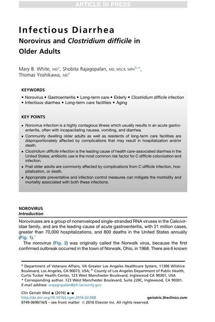 Infectious Diarrhea. White 2016 | Jessy González | uDocz