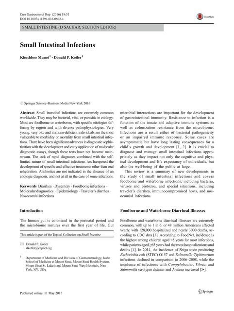 Small Intestinal Infections. Munot | Jessy González | uDocz