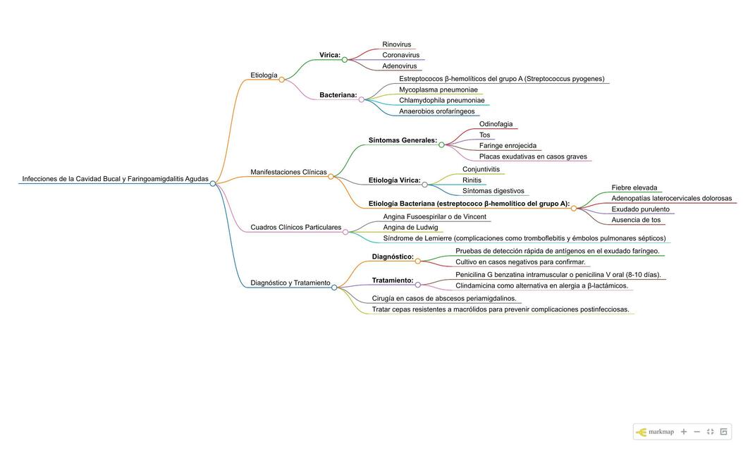 Infecciones de la cavidad oral-mapa | Sharon Velazquez.A | uDocz