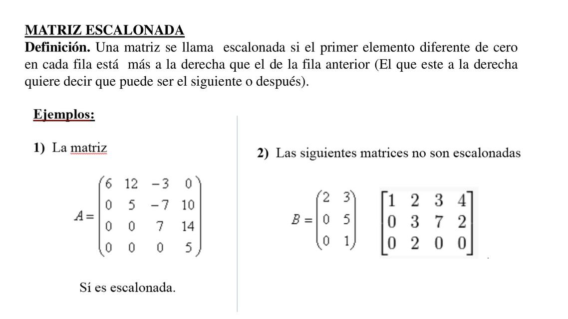 Matriz escalonada | apuntesdeingenieria | uDocz