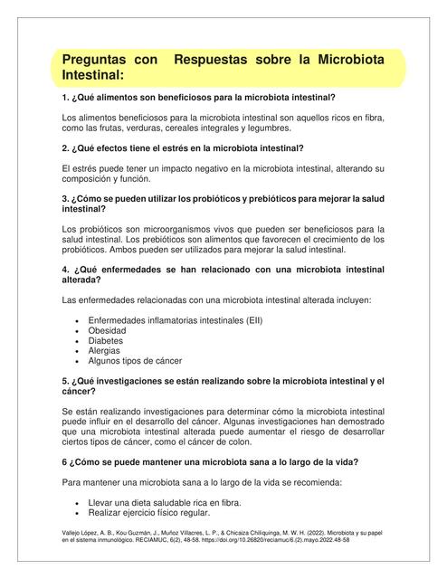 Preguntas con Respuestas sobre la Microbiota Intestinal | Sharon ... Preguntas con Respuestas sobre la Microbiota Intestinal | Sharon ...