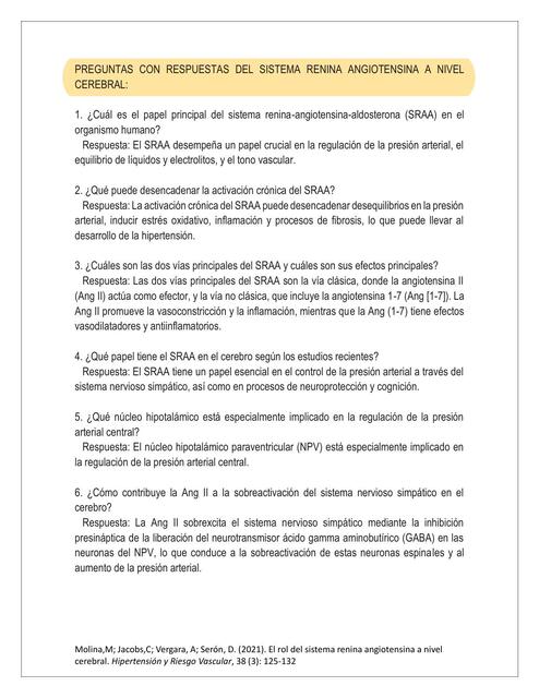 Preguntas con respuestas del sistema renina angiotensina a nivel ... Preguntas con respuestas del sistema renina angiotensina a nivel ...