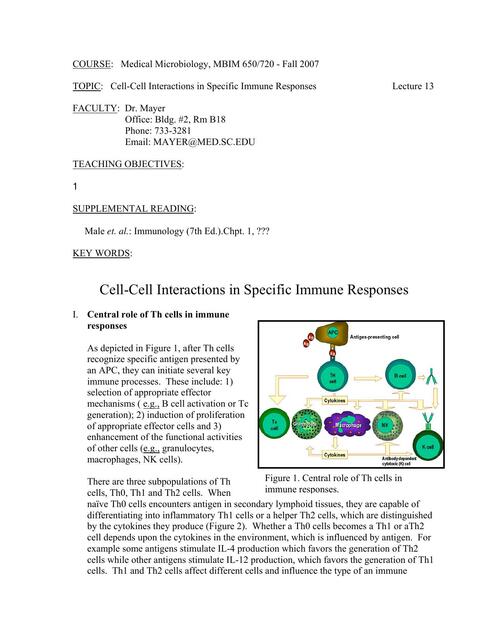 Interacción Linfocito T | IOVANNY CRUZ OJEDA | uDocz
