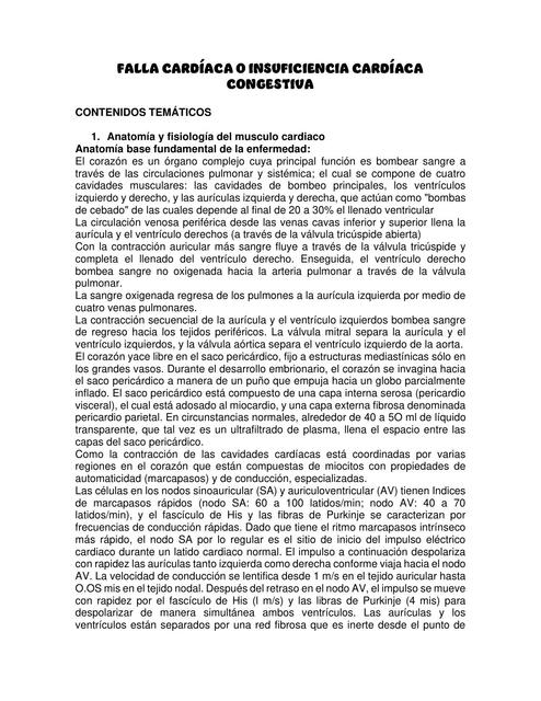 FALLA CARDÍACA FISIOPATOLOGÍA | Iris Tolentino | uDocz