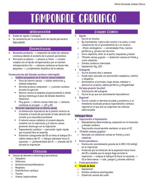 Tamponade cardiaco resumen | IOVANNY CRUZ OJEDA | uDocz