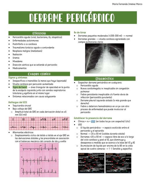 Derrame pericárdico resumen | IOVANNY CRUZ OJEDA | uDocz