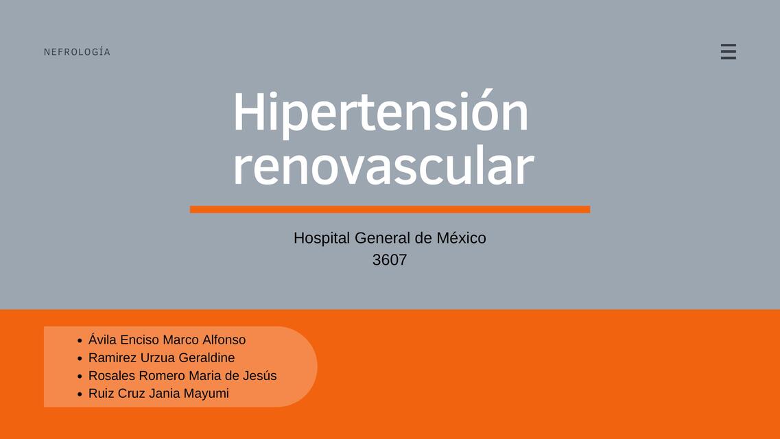 Hipertensión renovascular | IOVANNY CRUZ OJEDA | uDocz