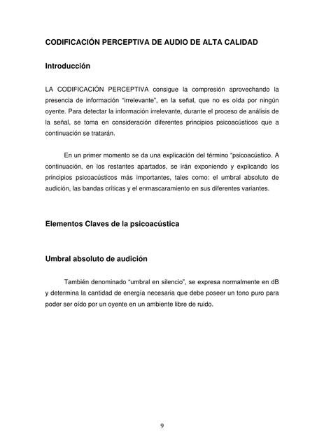 CODIFICACIÓN PERCEPTIVA DE AUDIO DE ALTA CALIDAD | YONATAN FAJARDO | uDocz