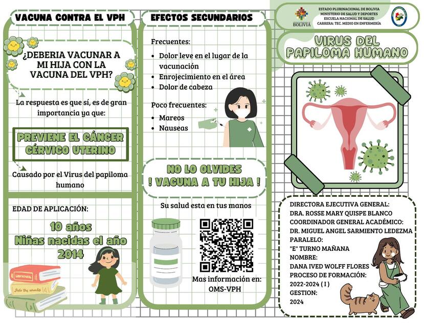 Tríptico del Virus del Papiloma Humano | Ived Wolff | uDocz
