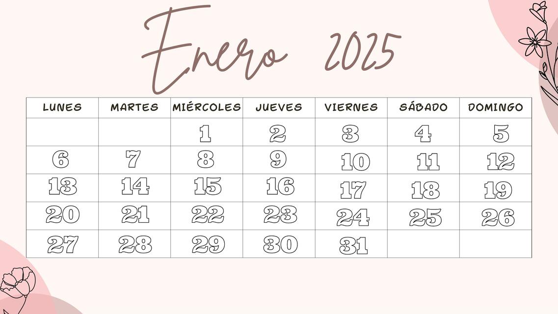 Calendario Enero 2025 | Educación Especial | uDocz