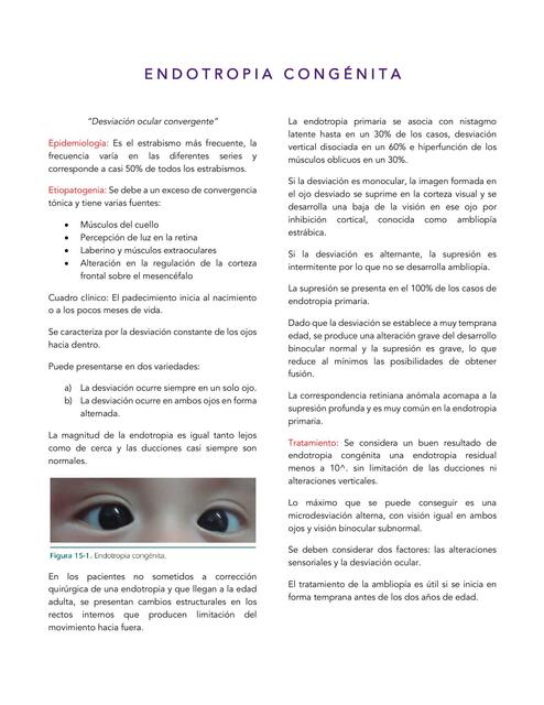 Endotropia Congénita | IOVANNY CRUZ OJEDA | uDocz