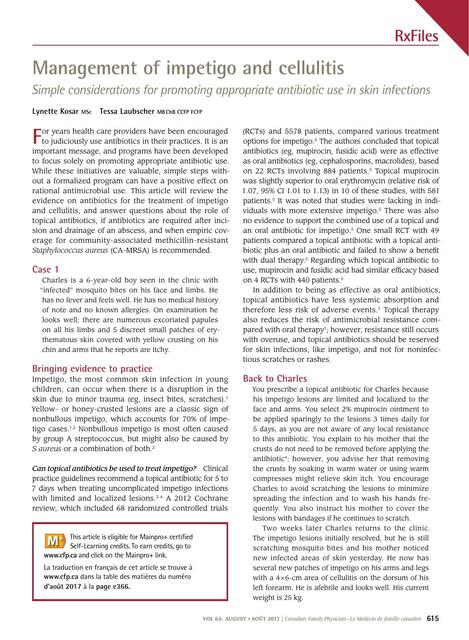 Management of impetigo and cellulitis | Jessy González | uDocz