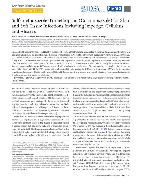 Sulfamethoxazole-Trimethoprim (Cotrimoxazole) for Skin and So Tissue ...