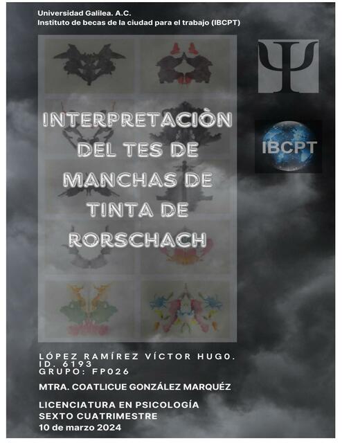 Interpretación del Test de Manchas de Tinta de Rorschach | Víctor Hugo ...