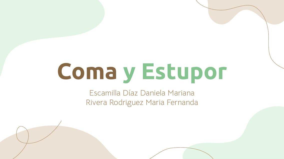 Coma y Estupor clase | IOVANNY CRUZ OJEDA | uDocz