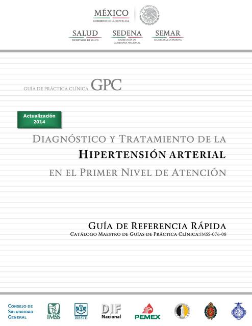 Diagnóstico Y Tratamiento De La Hipertensión Arterial En El Primer