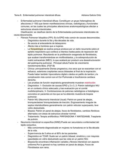 Enfermedad pulmonar intersticial difusa resumen | IOVANNY CRUZ OJEDA | uDocz