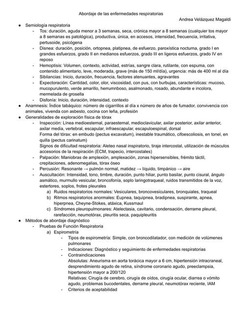 Abordaje de las enfermedades respiratorias resumen | IOVANNY CRUZ OJEDA | uDocz