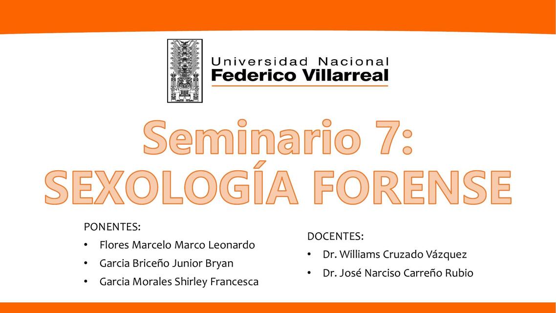 Seminario 7 Sexología forense | Sandra Idrogo | uDocz