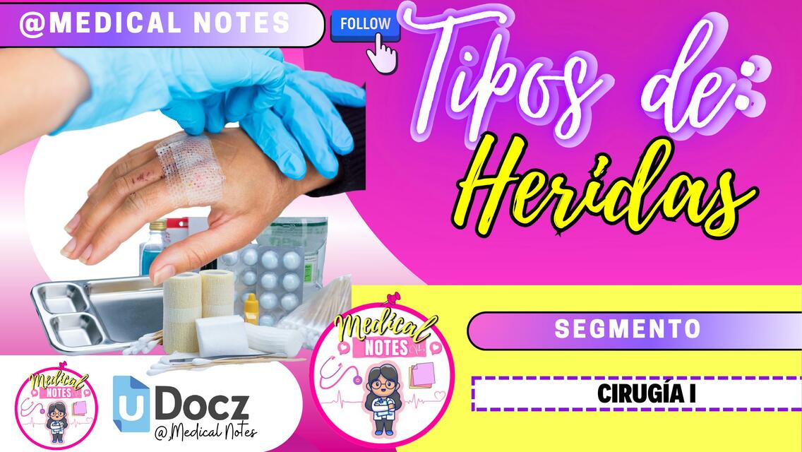 Tipos de heridas | MEDICAL NOTES | uDocz