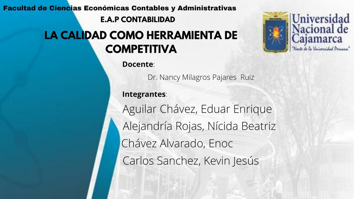 La calidad como herramienta competitiva | Jeancarlo M. | uDocz