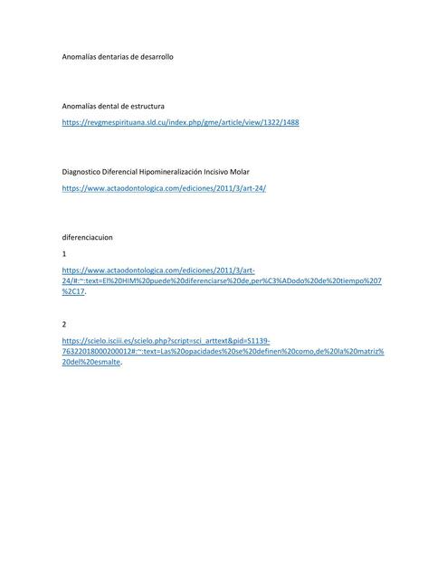 Anomalías Dentarias de Desarrollo | Ana Pau Gonzalez | uDocz