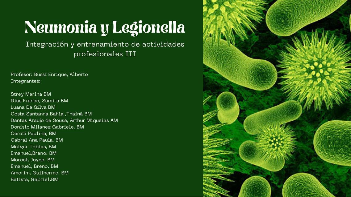 Neumonia y legionella | luana viana | uDocz