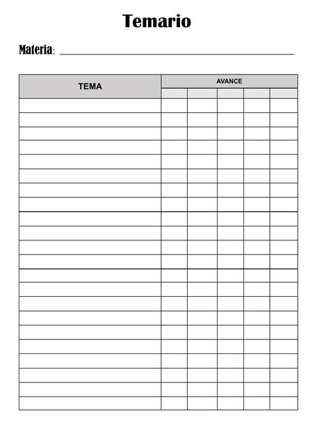 Plantilla de Temarios A4 | Josselyne Penafiel Medicina | uDocz